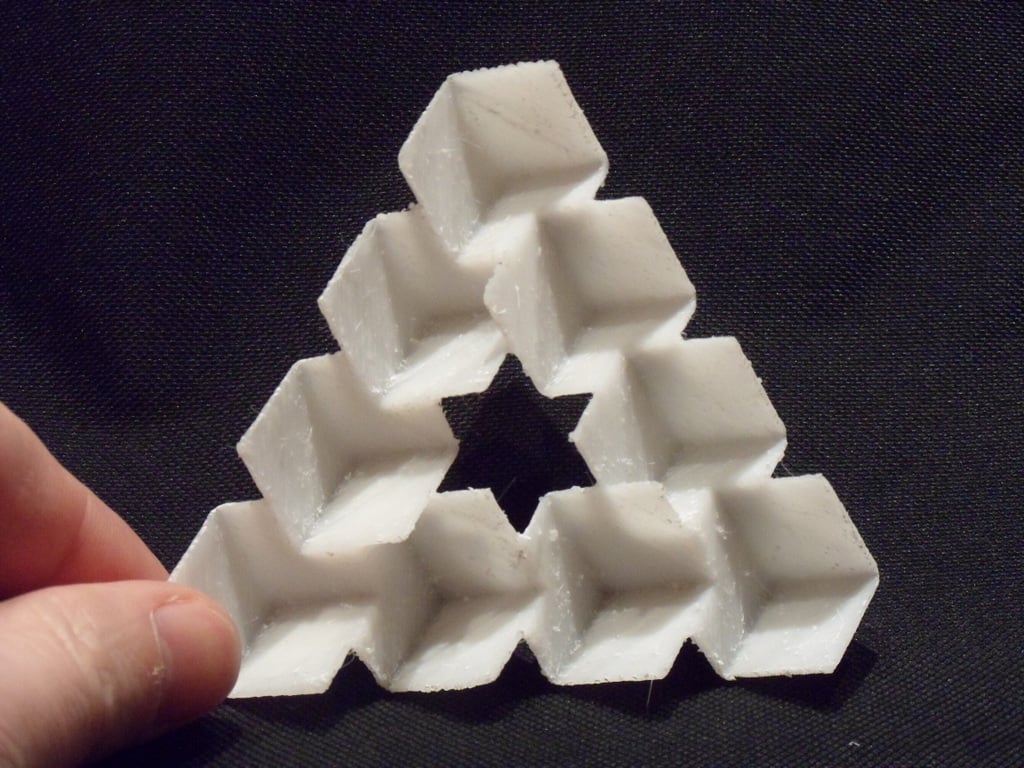 3D printed Penrose Triangle Illusion・Cults