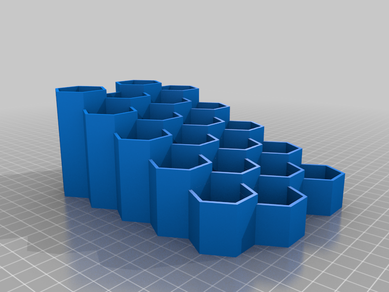Free 3D file Hexagon Grid Storage 🏢・3D printing model to download・Cults