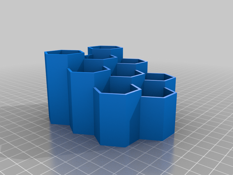 Free 3D file Hexagon Grid Storage 🏢・3D printing model to download・Cults