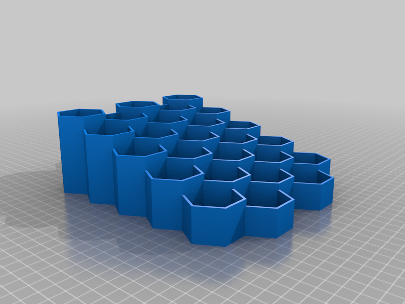 Free 3D file Hexagon Grid Storage 🏢・3D printing model to download・Cults