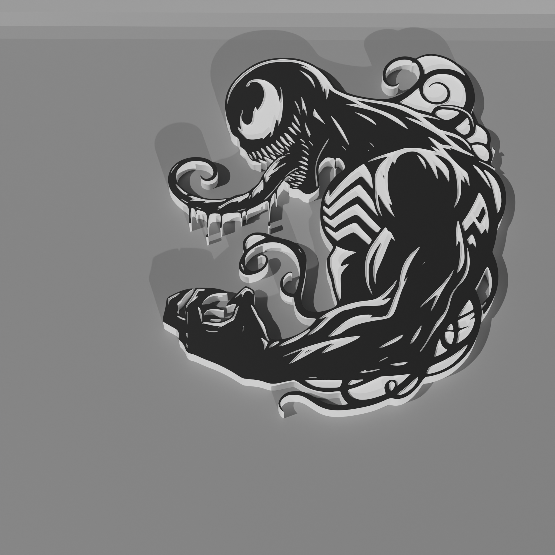 🎨 Venom - Wall Art Onecolor・ 3D File for 3D printing・Cults