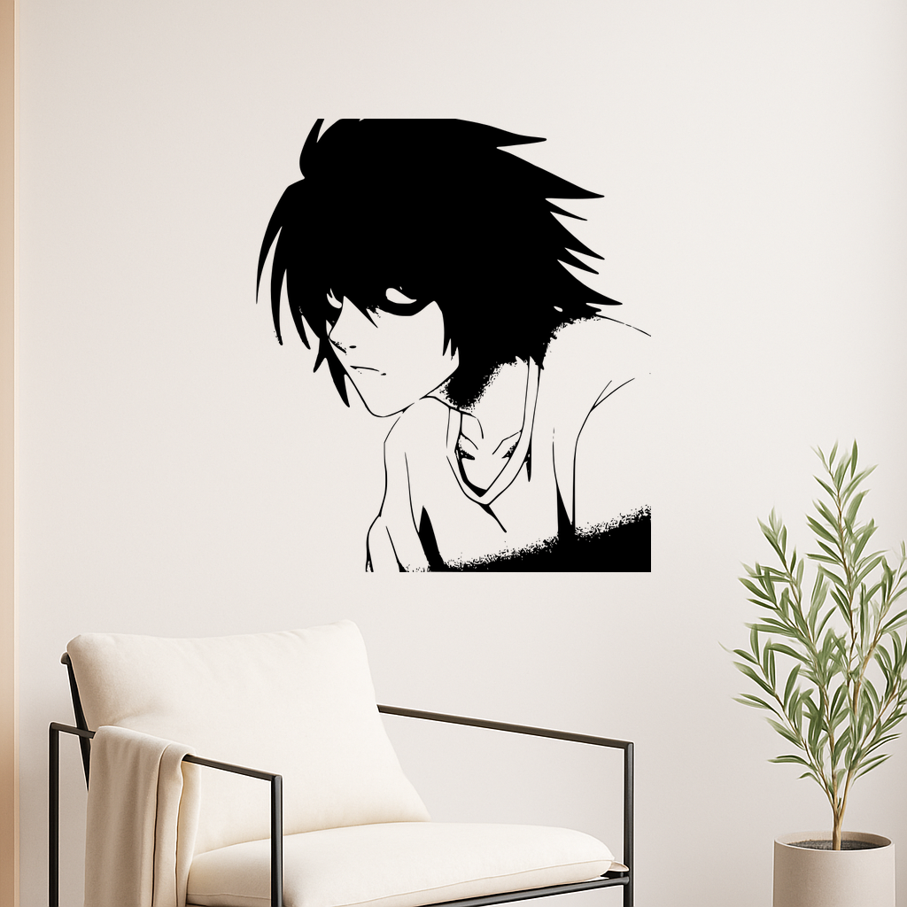 👤 Death Note Ls Face With A Magnifying Glass・ 3D File for 3D printing・Cults