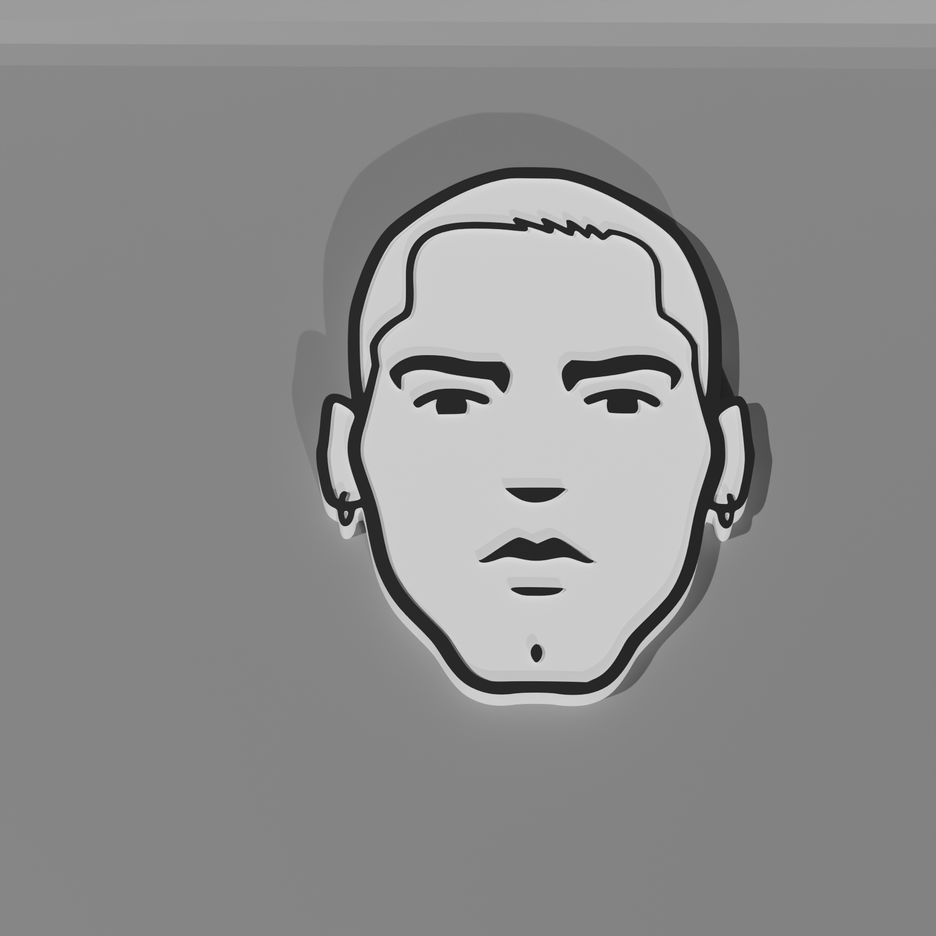 🎨 Slim Shady Eminem Cartoon - Wall Art Onecolor・ 3D File for 3D ...