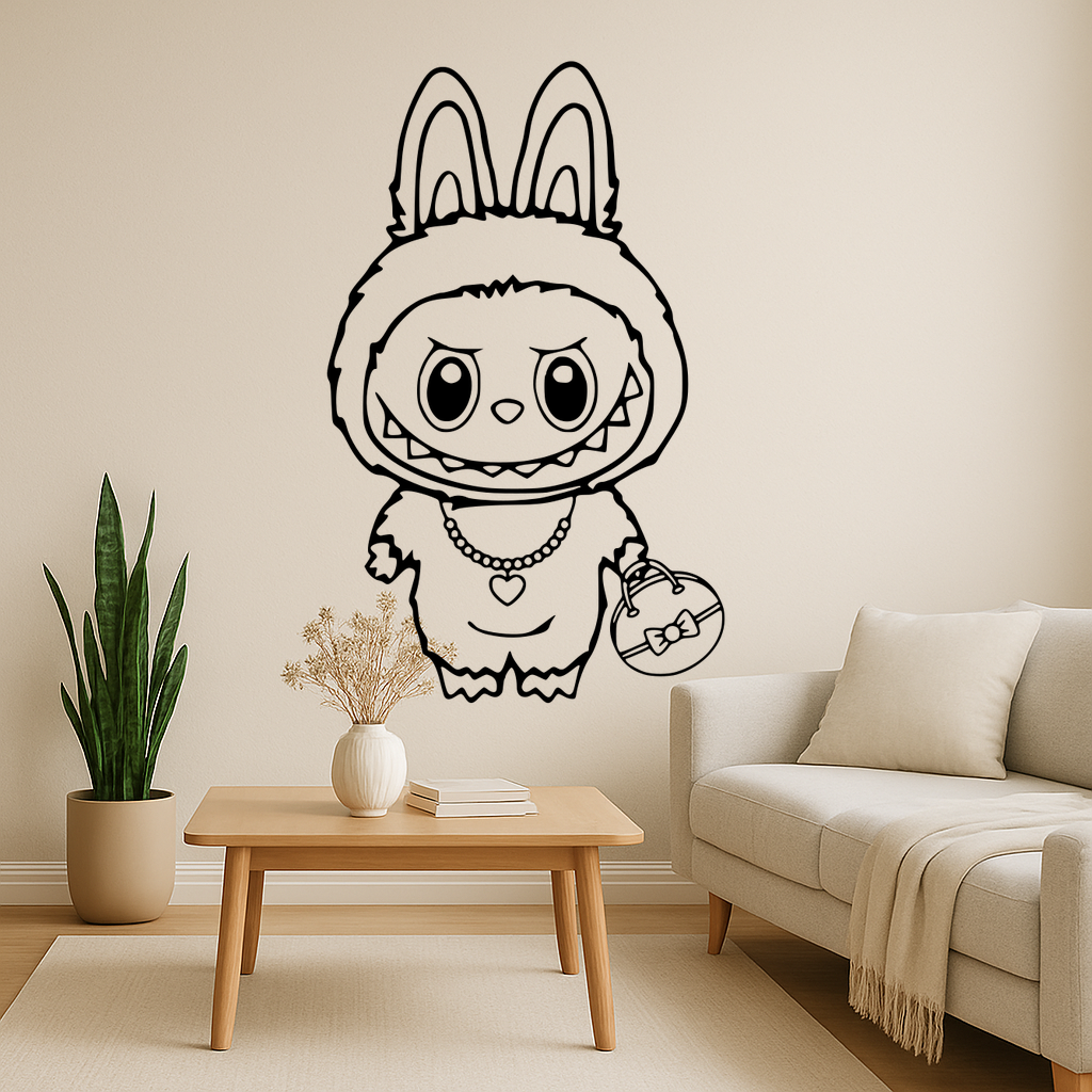 🎨 Labubu - Wall Art Multicolor・ 3D File for 3D printing・Cults