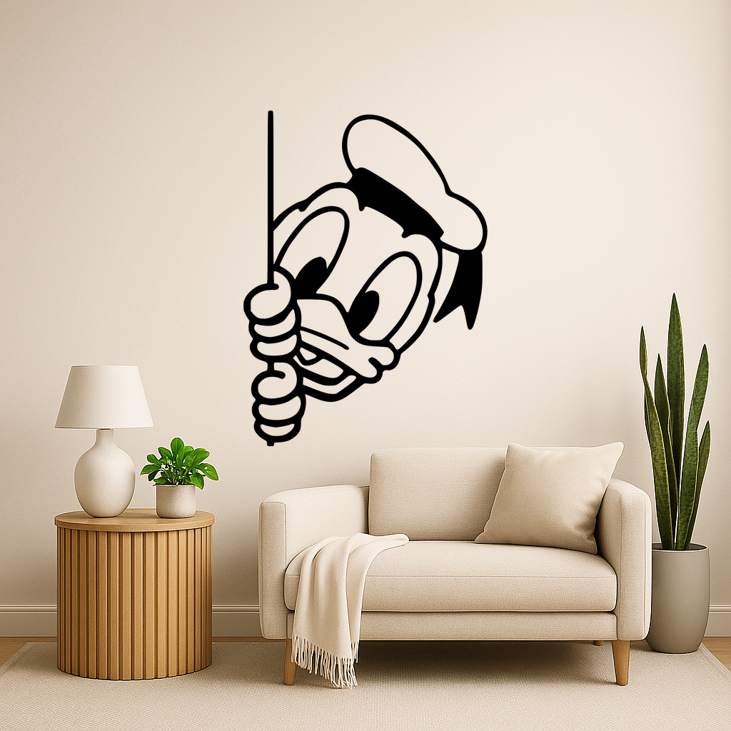 🦆 Donald Duck Donald Duck Steamboat Willie Logo Wall Art Framed・ 3D ...