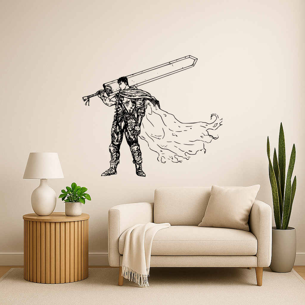 🗡️ Berserk Zodds Sword Wall Art Framed・ 3D File for 3D printing・Cults