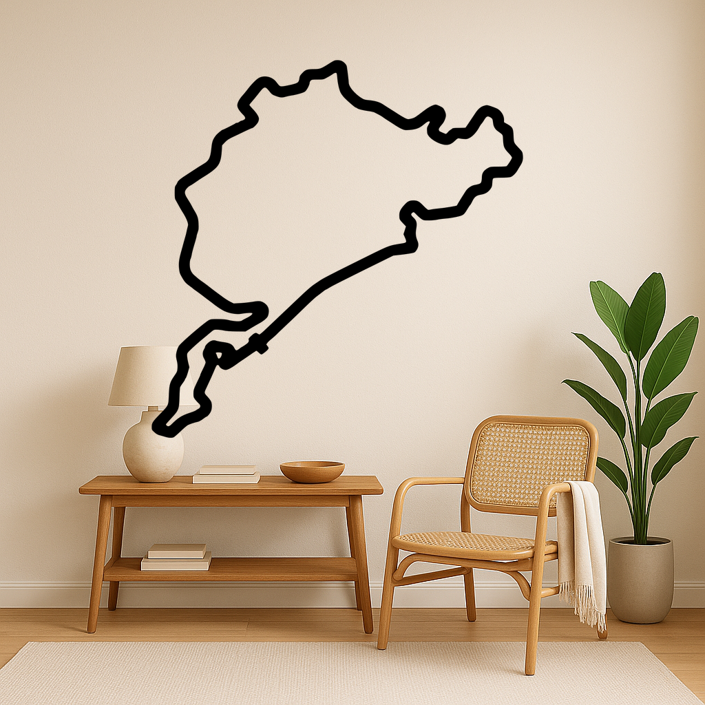 🎨 Wide Track Outline - Wall Art Onecolor・ 3D File for 3D printing・Cults