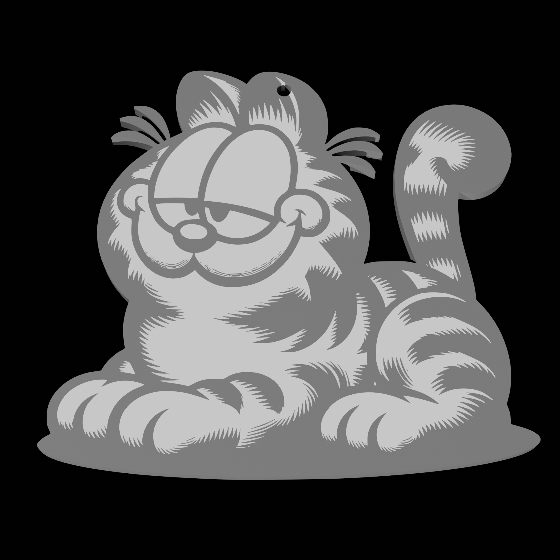 🗝️ Garfield - Keychain Multicolor・ 3D File for 3D printing・Cults
