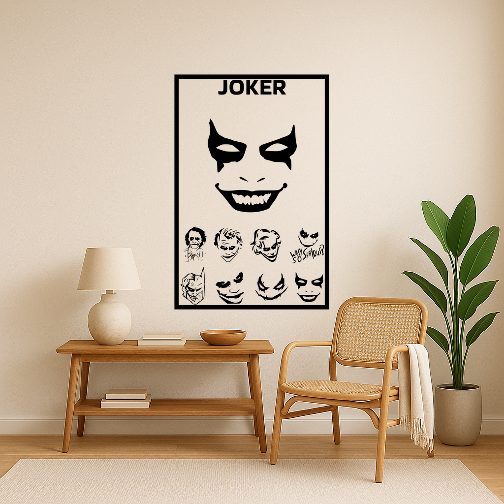 🃏 The Joker The Joker Jokers Cackling Wall Art Framed・ 3D File for 3D ...