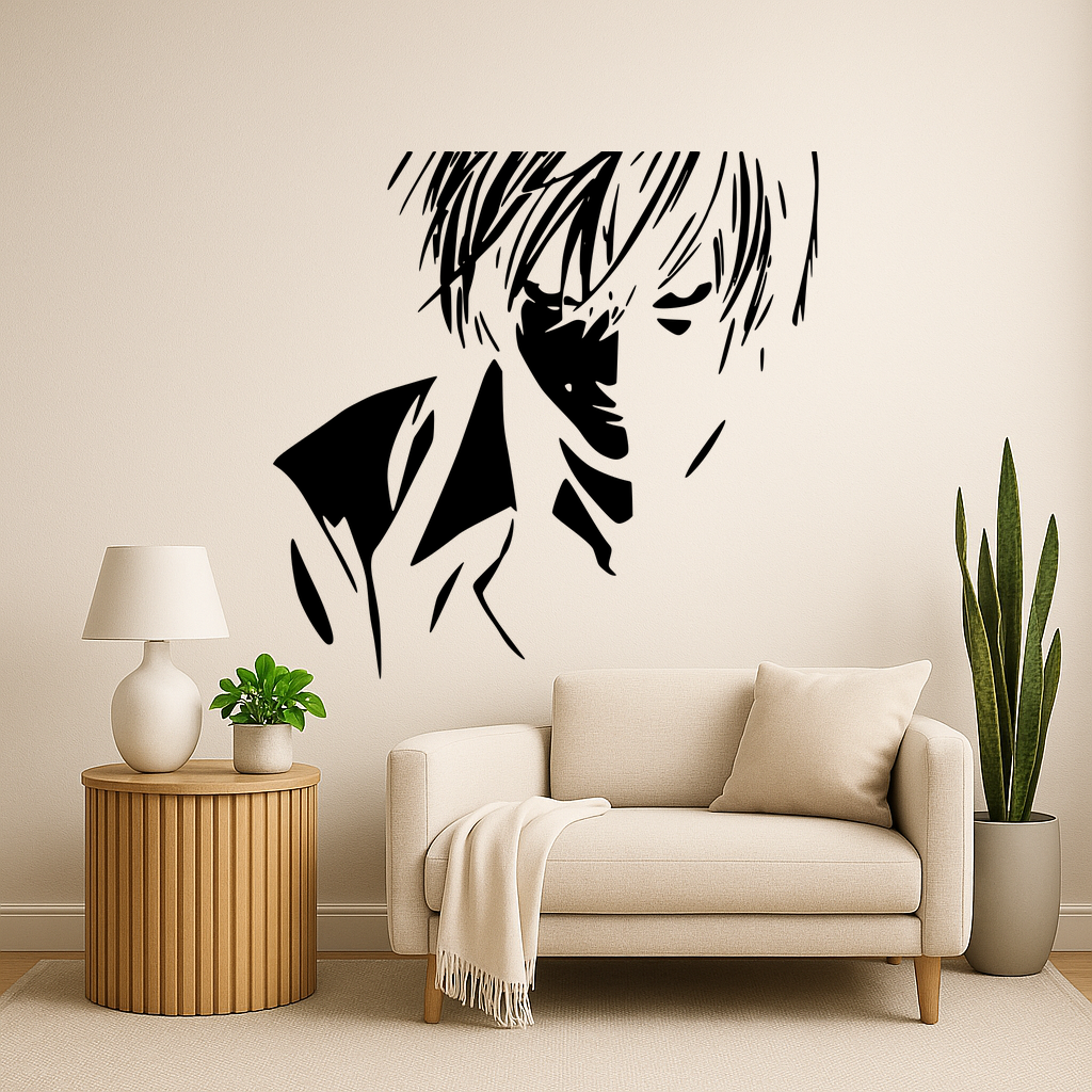 👤 Death Note Ls Face With A Magnifying Glass・ 3D File for 3D printing・Cults