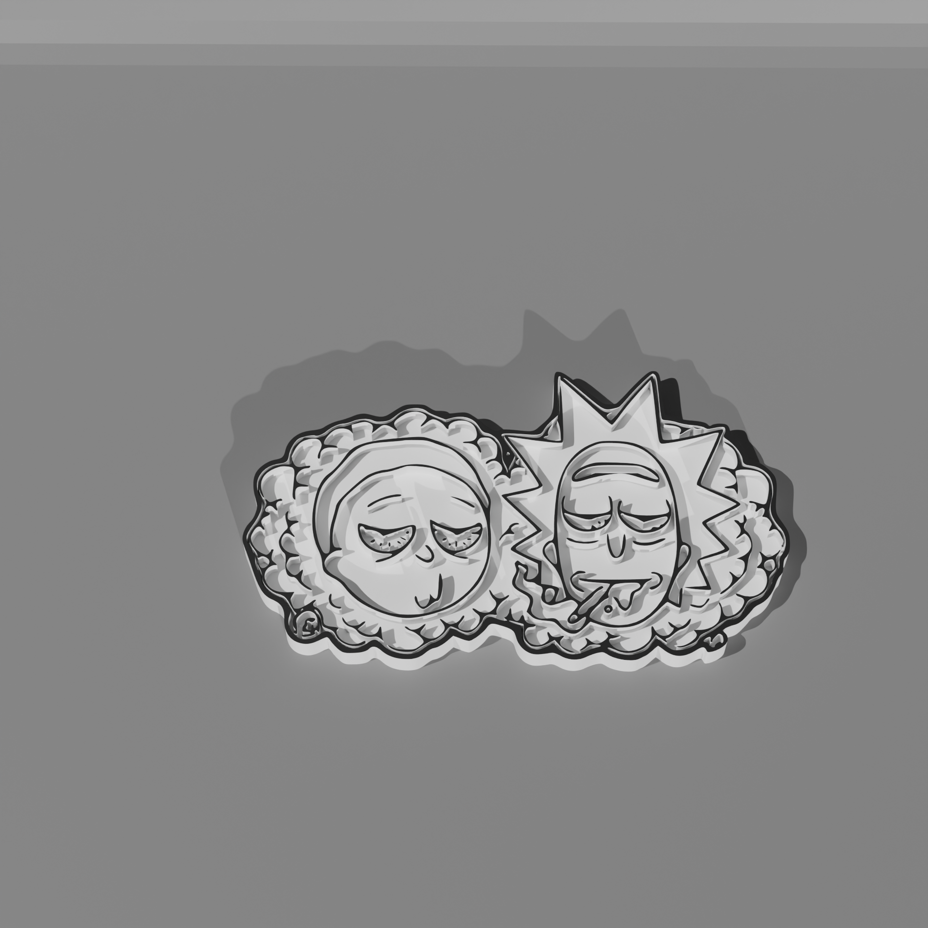 🎨 Rick And Morty High - Wall Art Onecolor・ 3D File for 3D printing・Cults