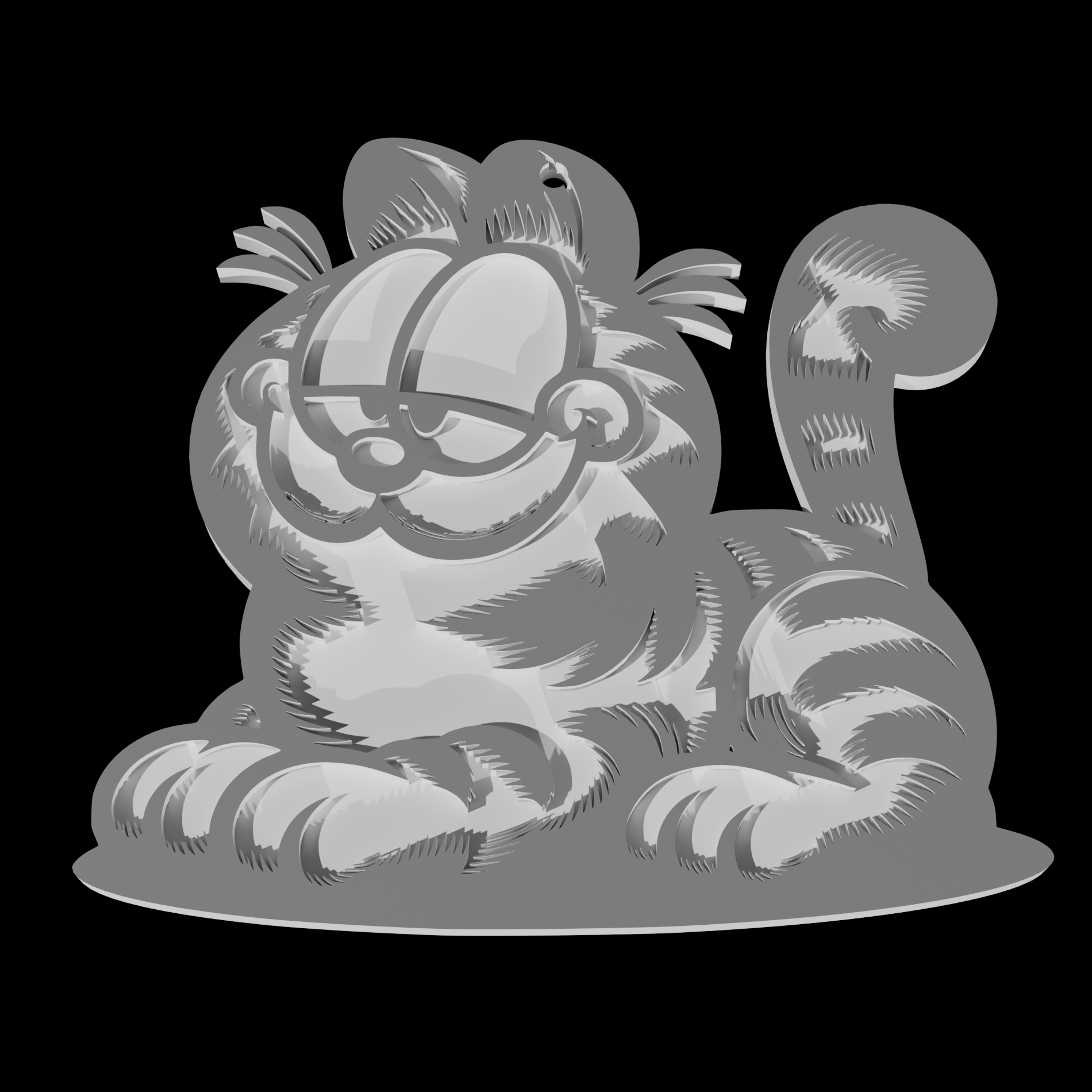 🗝️ Garfield - Keychain Onecolor・ 3D File for 3D printing・Cults