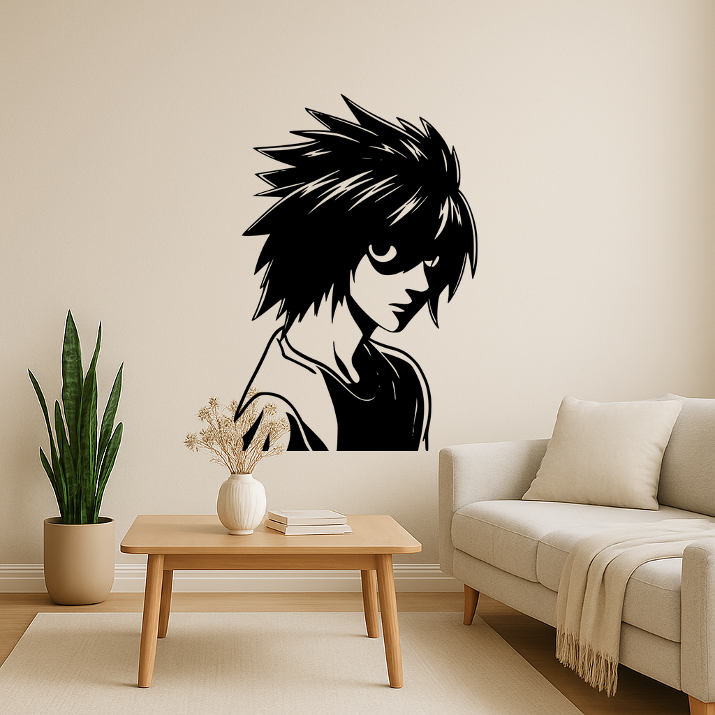 👤 Death Note Ls Face With A Magnifying Glass・ 3D File for 3D printing・Cults