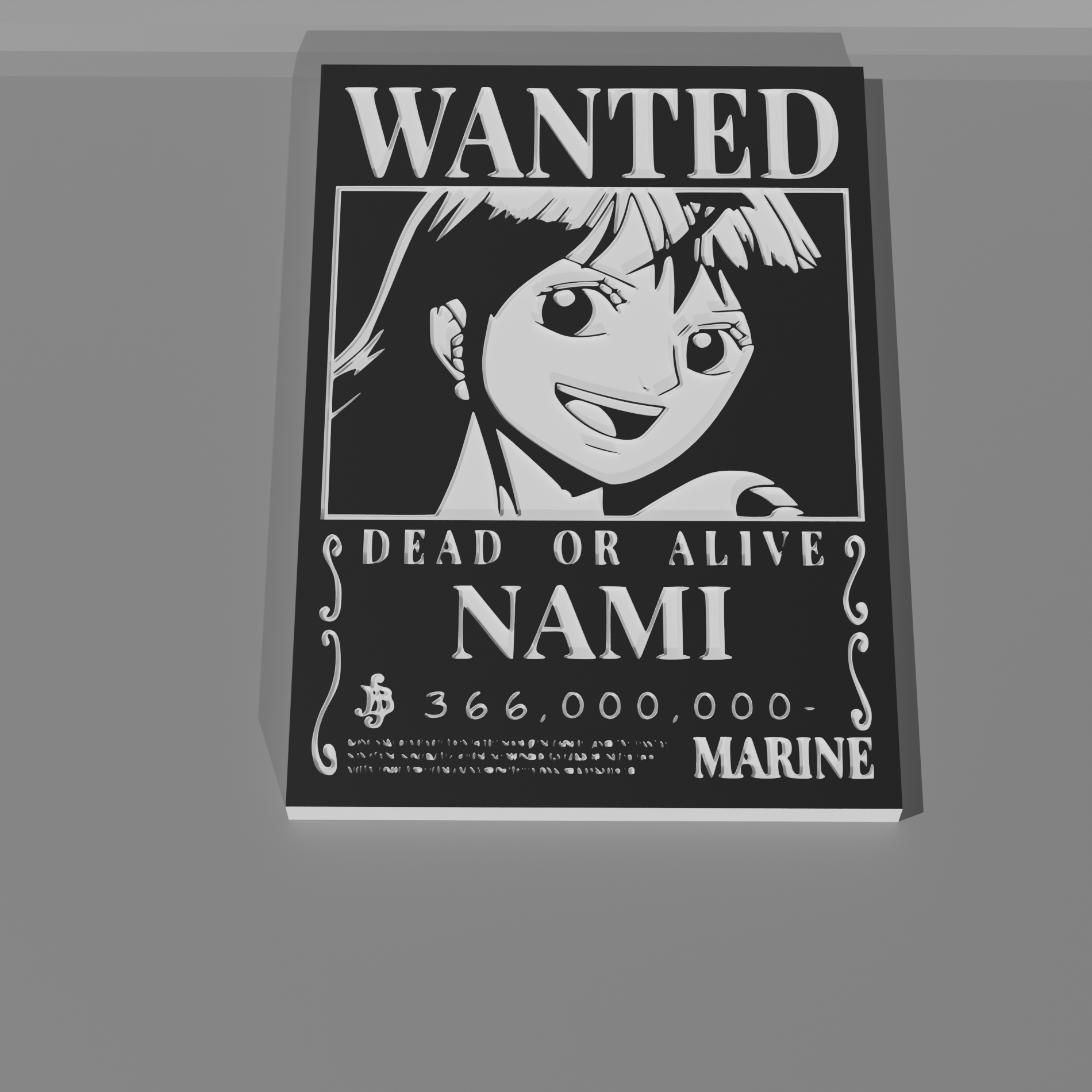 🎨 Nami Wanter Poster One Piece - Wall Art Onecolor・ 3D File for 3D ...