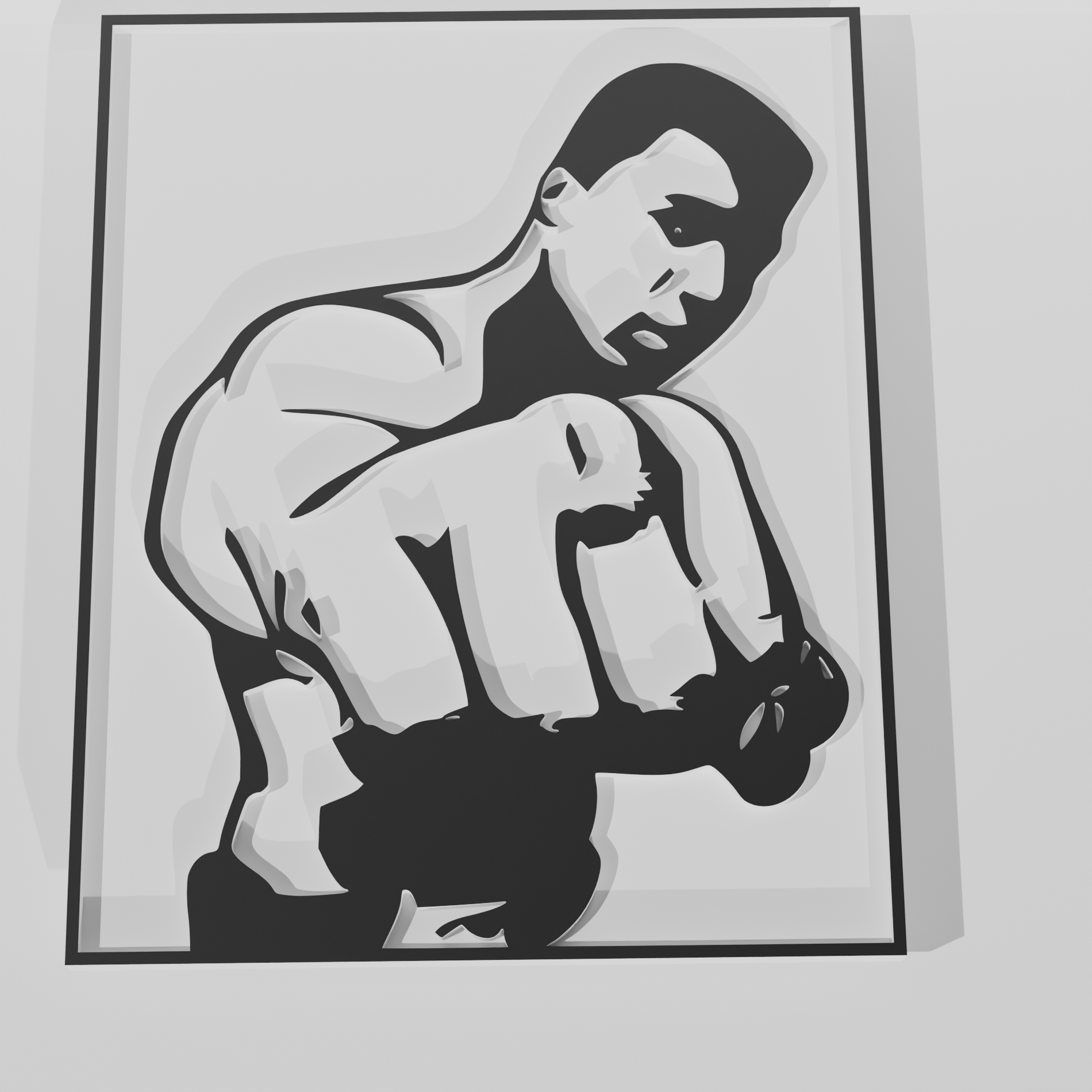 🎨 Ali - Decor Wall Art Onecolor・ 3D File for 3D printing・Cults