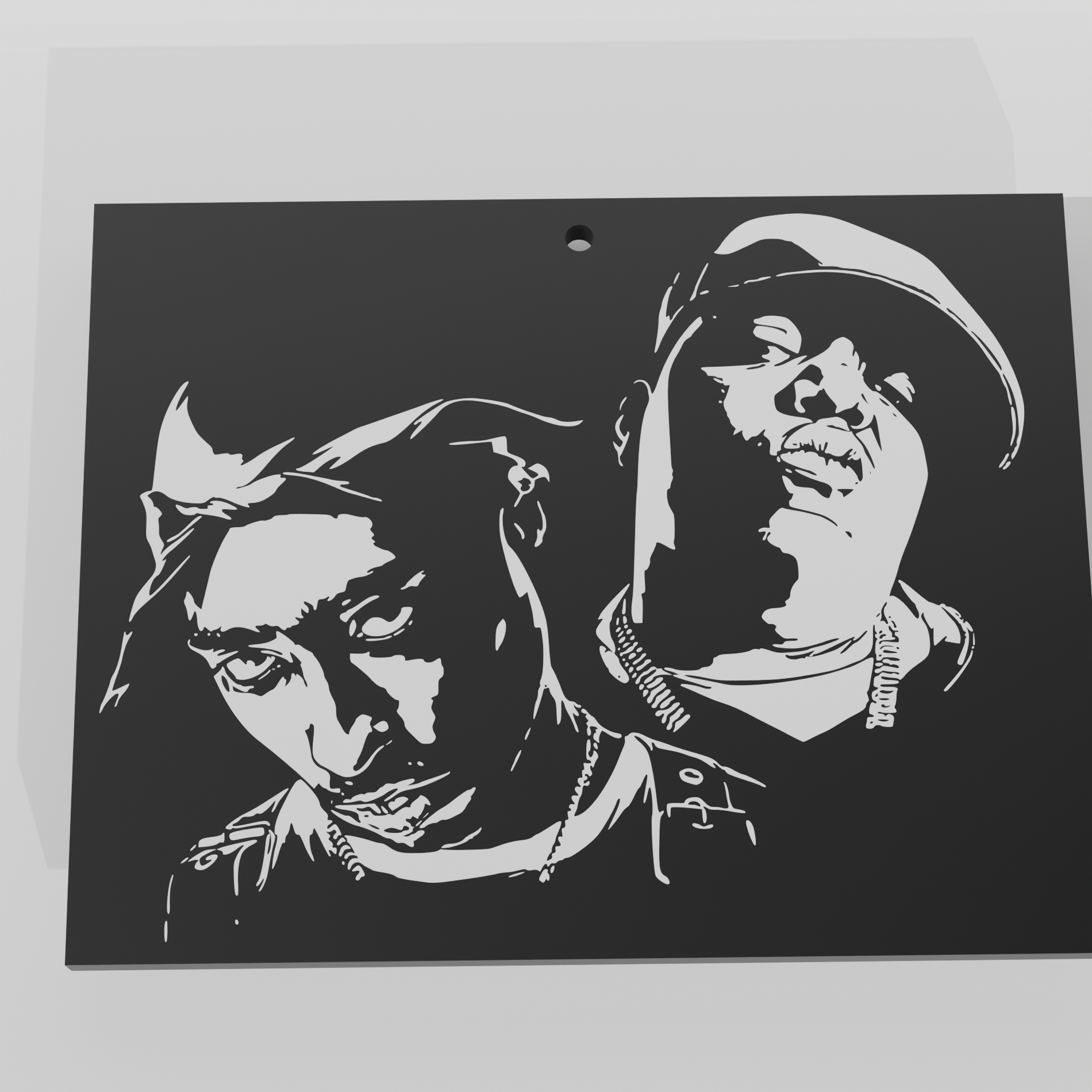 🗝️ Tupac Big Decor - Keychain Multicolor・ 3D File for 3D printing・Cults