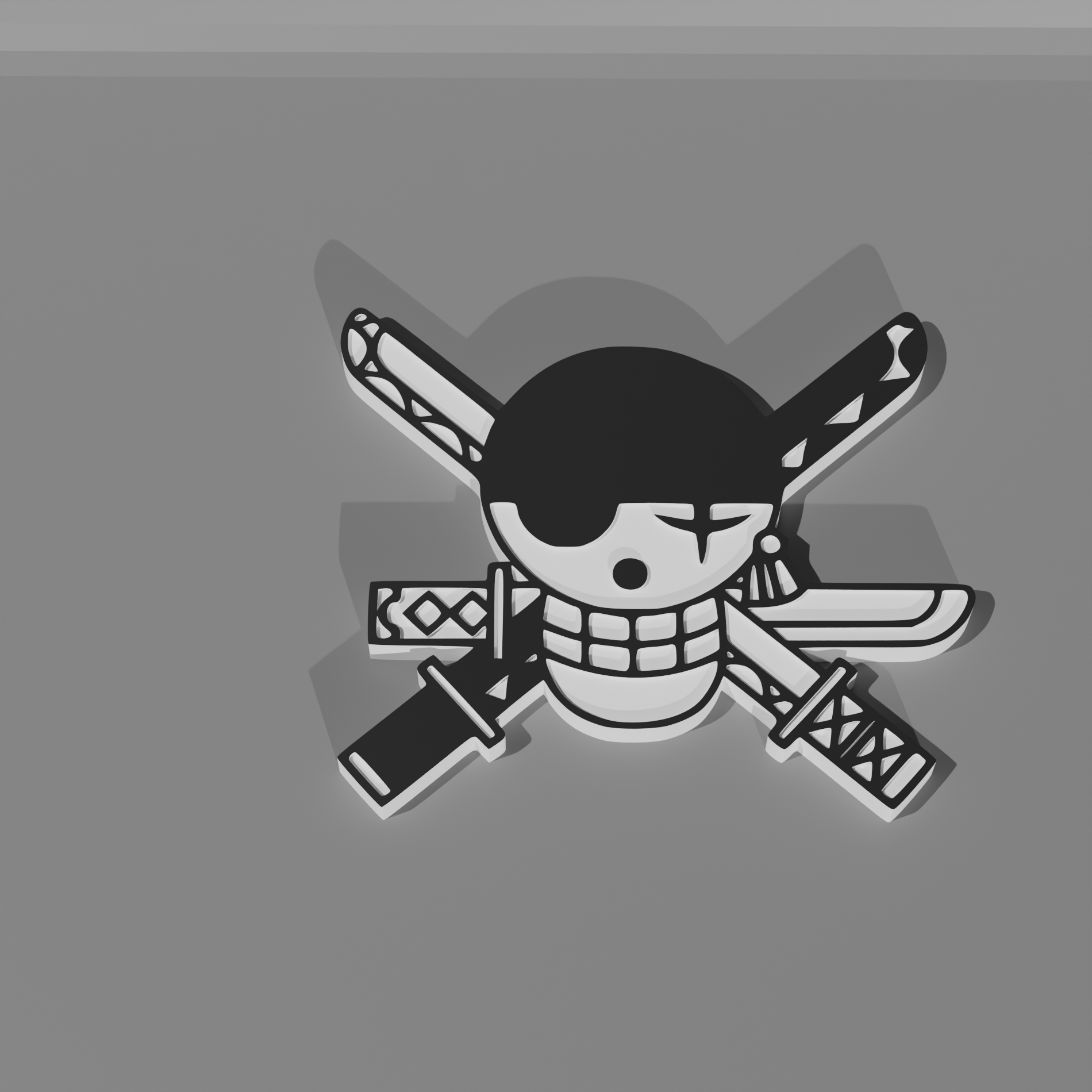 🎨 Zoro Flag One Piece - Wall Art Onecolor・ 3D File for 3D printing・Cults