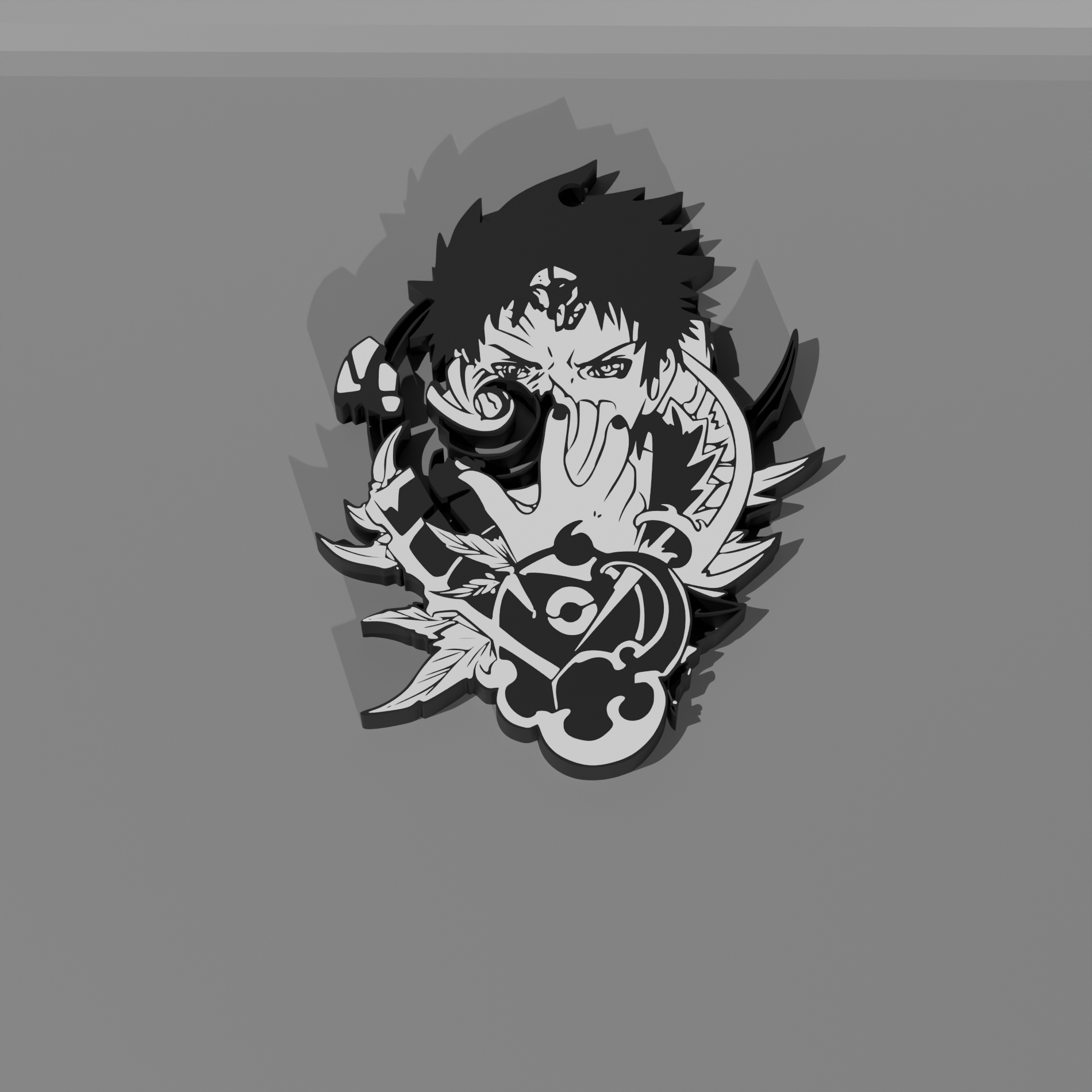 🎨 Obito Art Naruto - Keychain_Multicolor・ 3D File for 3D printing・Cults