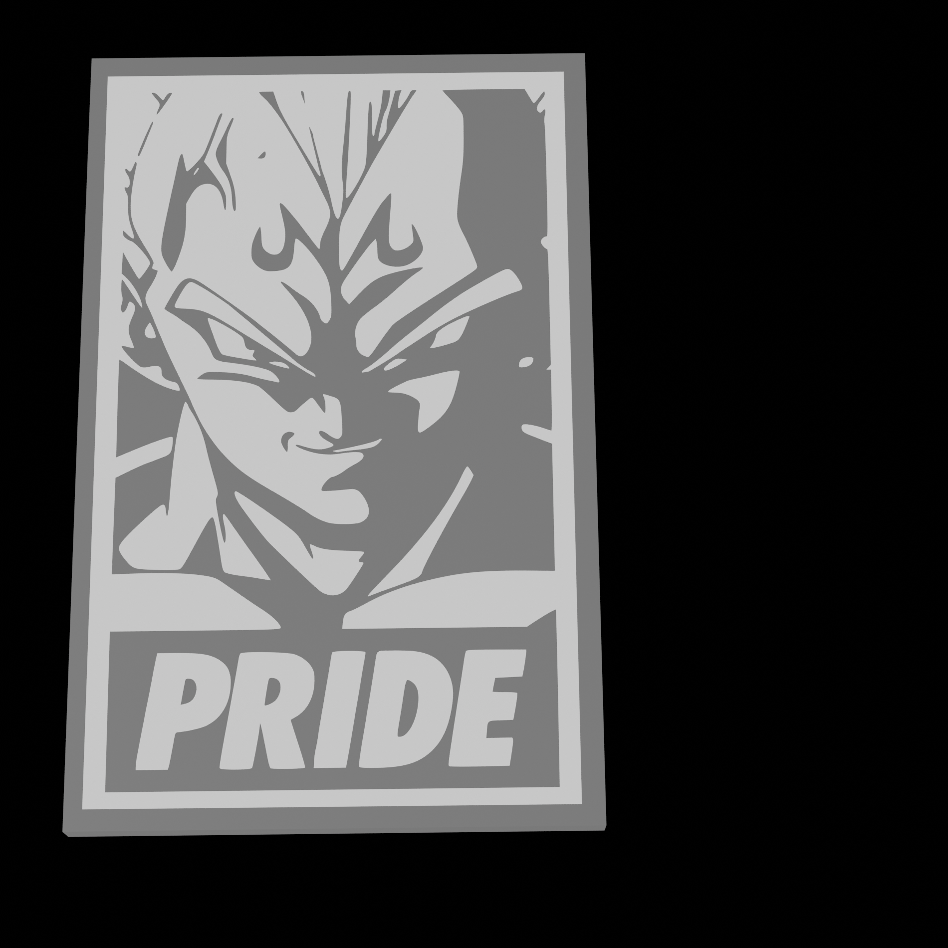 🐉 Pride Vegeta Dragon Ball - Wall Art Multicolor・ 3D File for 3D ...