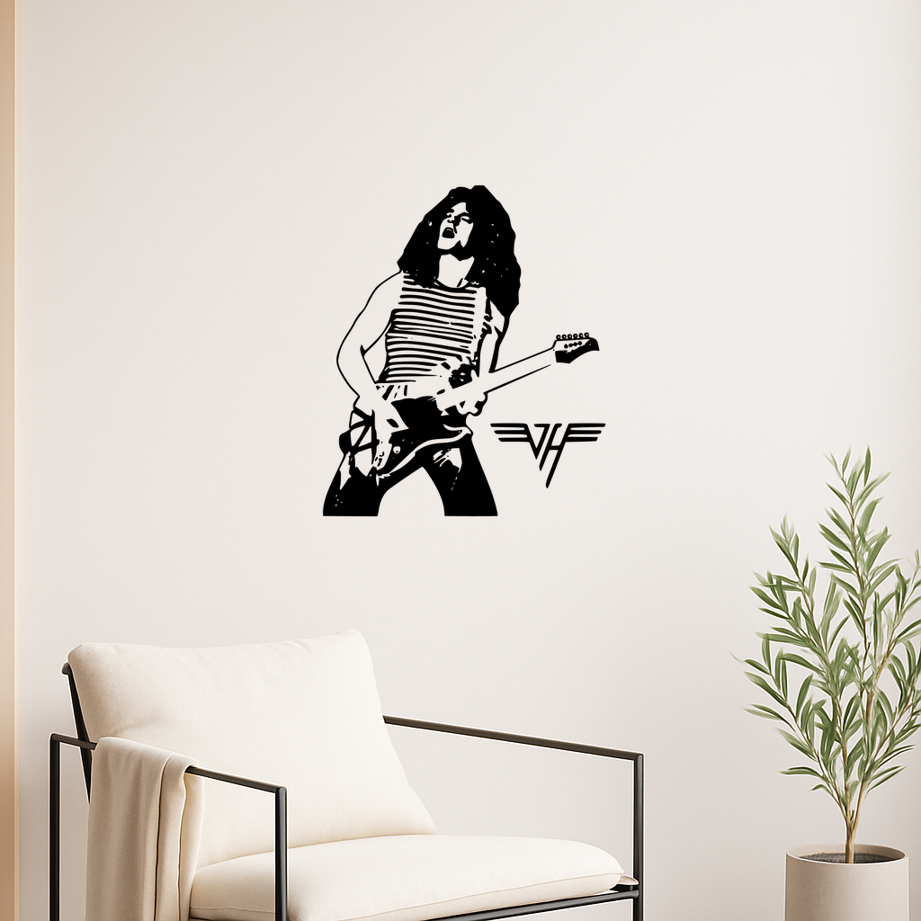 🚐 Eddie Van Halen Eddie Van Halen Eddie Van Halen At Microphone Wall ...
