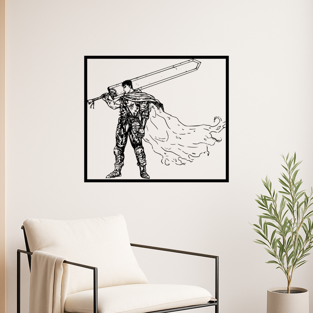 🗡️ Berserk Zodds Sword Wall Art Framed・ 3D File for 3D printing・Cults