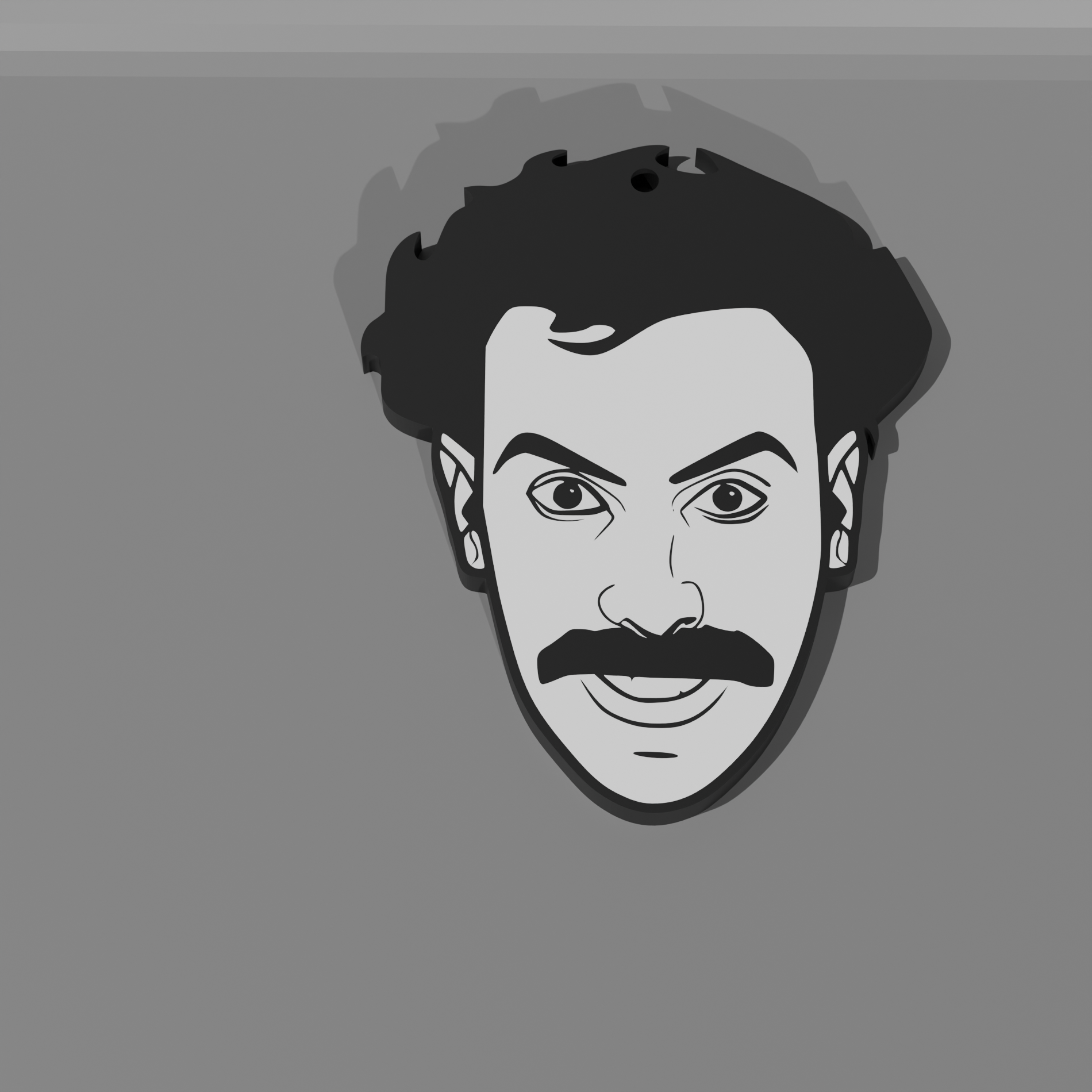 🗝️ Borat - Keychain Multicolor・ 3D File for 3D printing・Cults