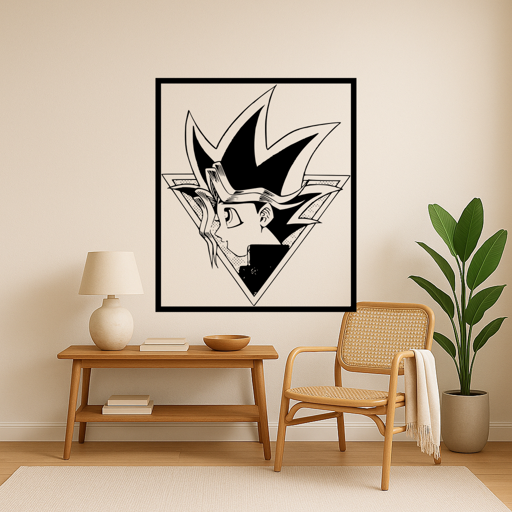 🎨 Yu-Gi-Oh Yugi Muto Wall Art Framed・ 3D File for 3D printing・Cults