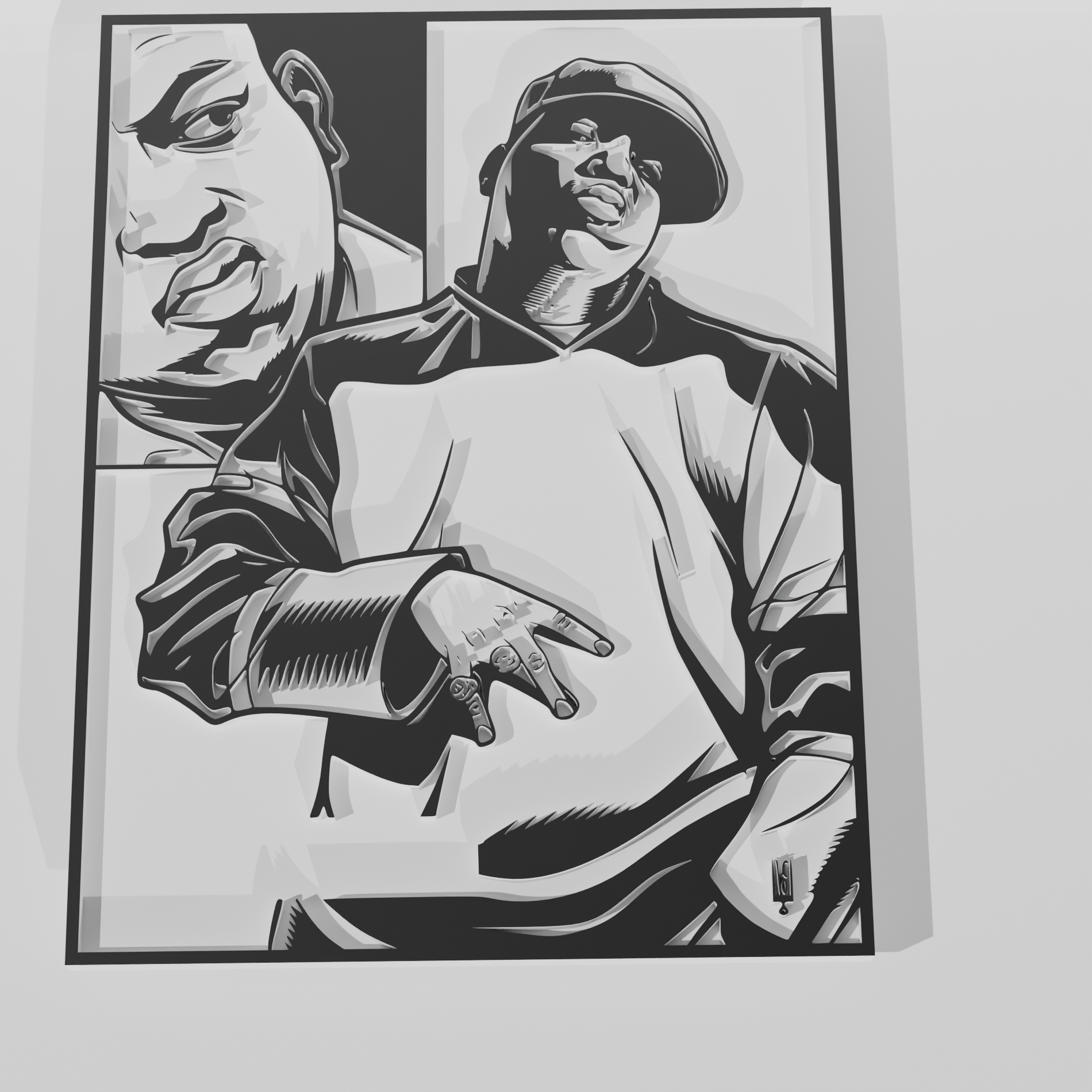 🎨 Biggie Smalls Decor - Wall Art Onecolor・ 3D File for 3D printing・Cults