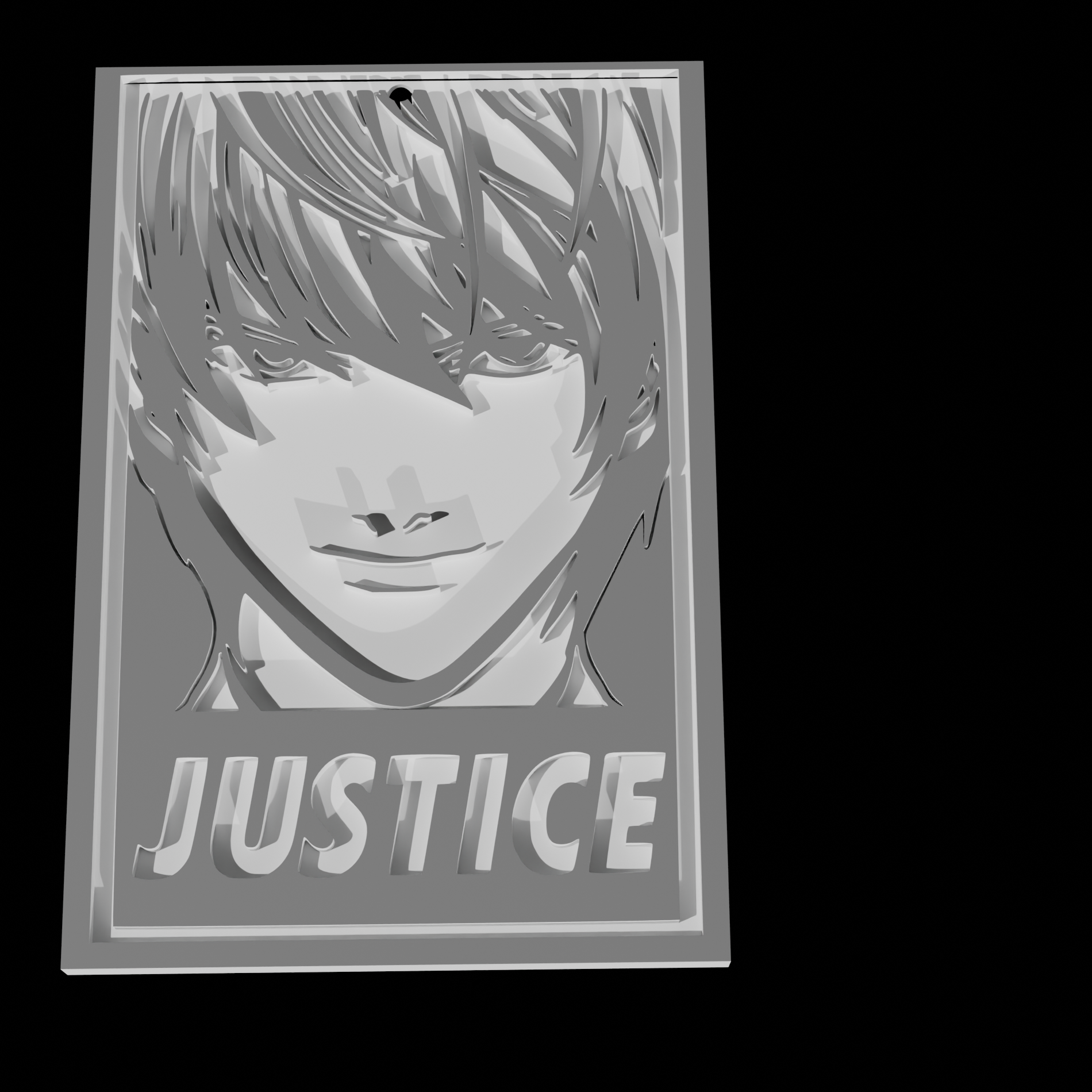 💬 Death Note Justice Manga - Keychain Onecolor・ 3D File for 3D printing ...