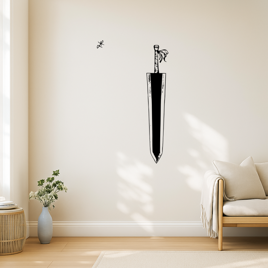 🗡️ Berserk Zodds Sword Wall Art Framed・ 3D File for 3D printing・Cults
