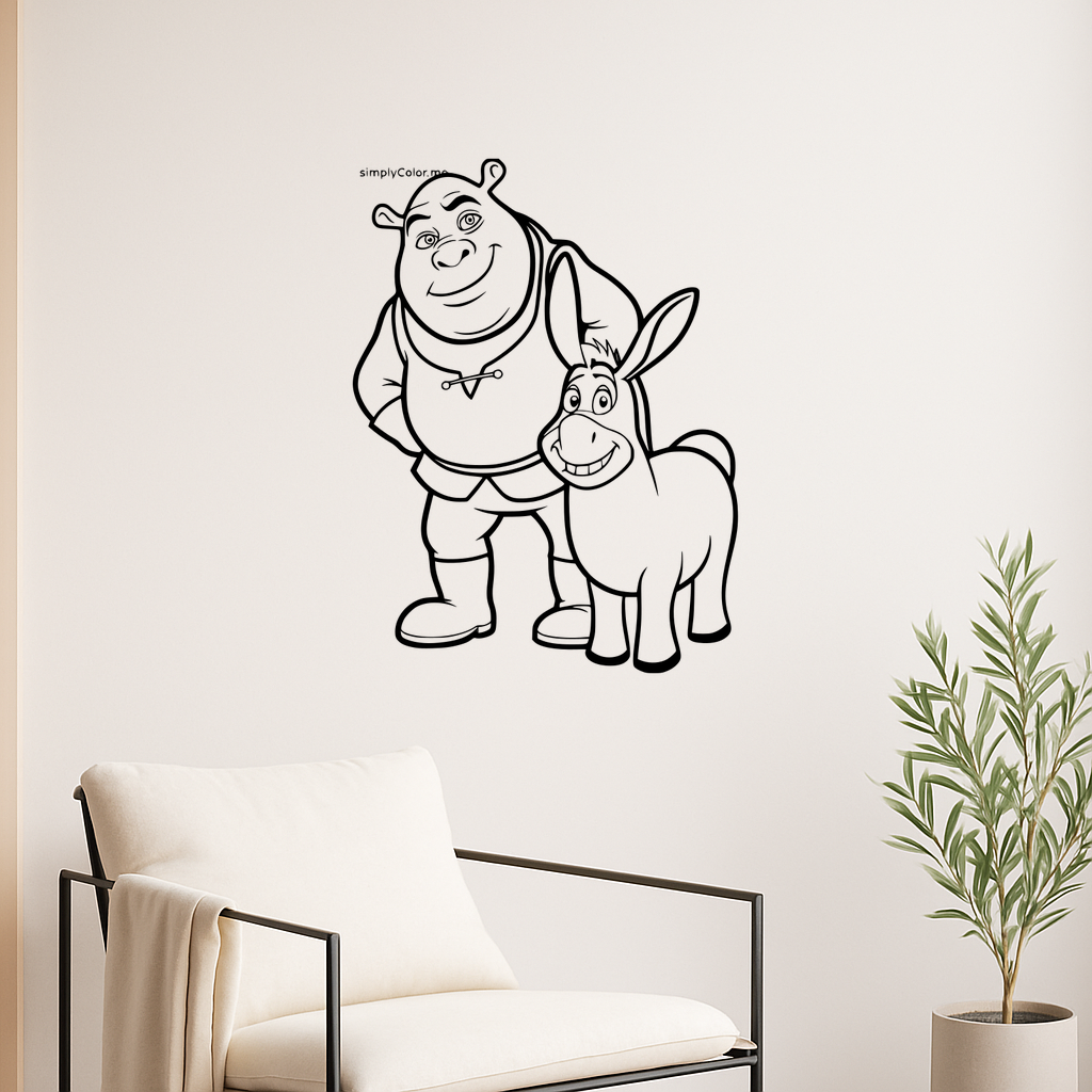 🎨 Shrek Ie Wall Art Framed・ 3D File for 3D printing・Cults