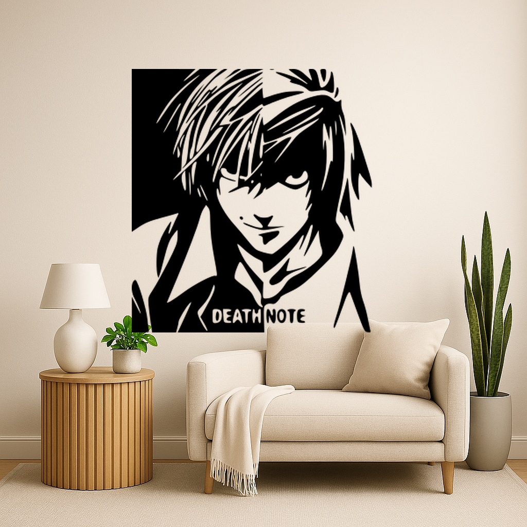 👤 Death Note Ls Face With A Magnifying Glass・ 3D File for 3D printing・Cults