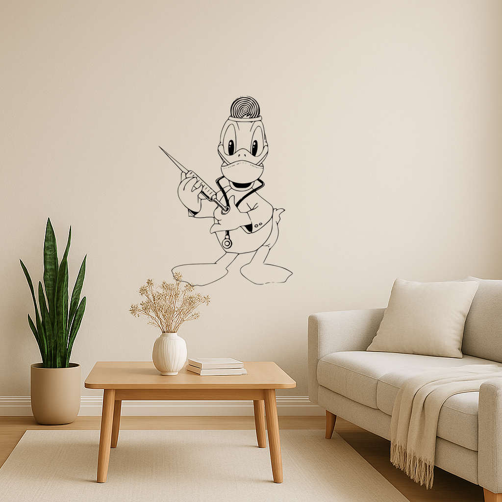 🦆 Donald Duck Donald Duck The Doctor Wall Art Framed・ 3D File for 3D ...