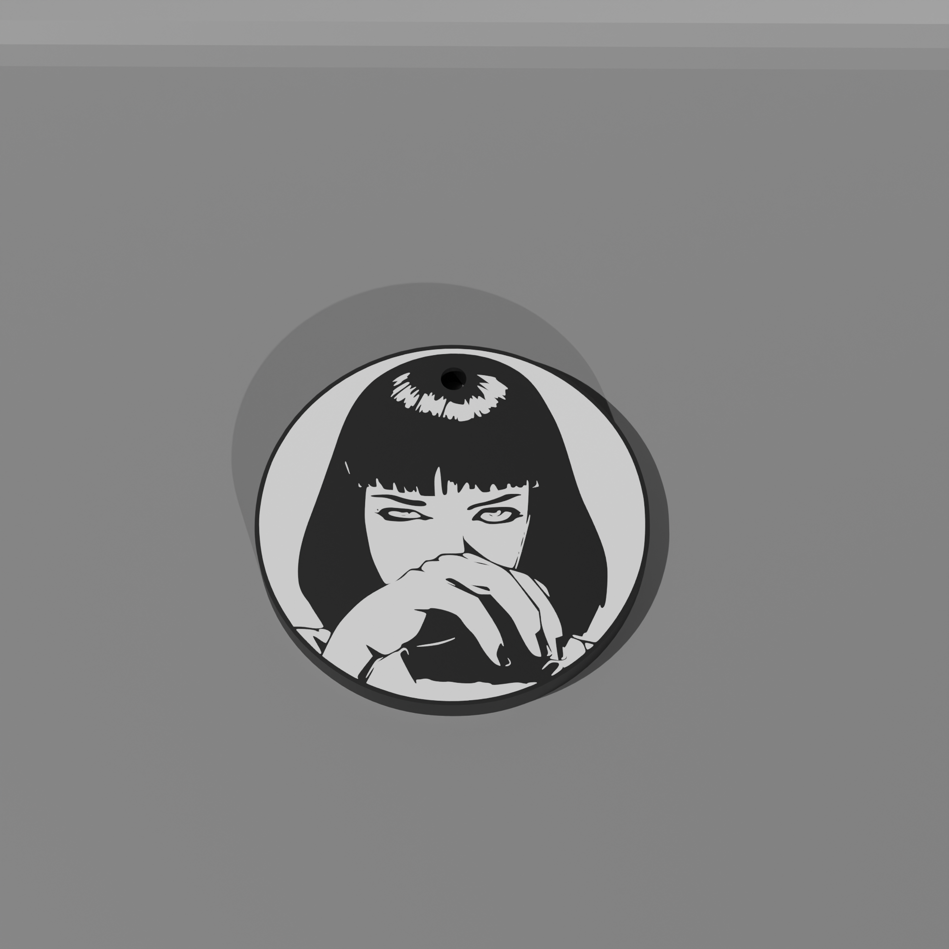 👾 Nina Pulp Fiction - Keychain_Multicolor・ 3D File for 3D printing・Cults