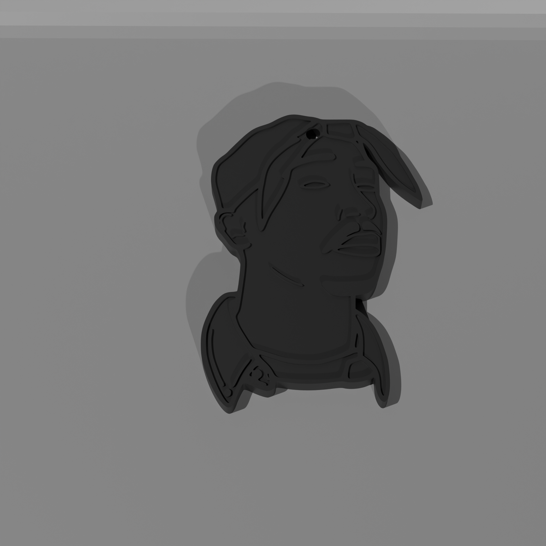 👾 Tupac Shakur - Keychain_Onecolor・ 3D File for 3D printing・Cults