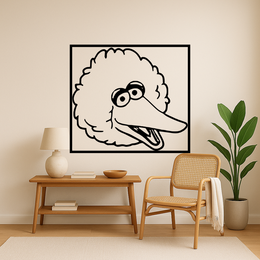 🐦 Big Bird Big Bird Cookie Monster Wall Art Framed・ 3D File for 3D ...