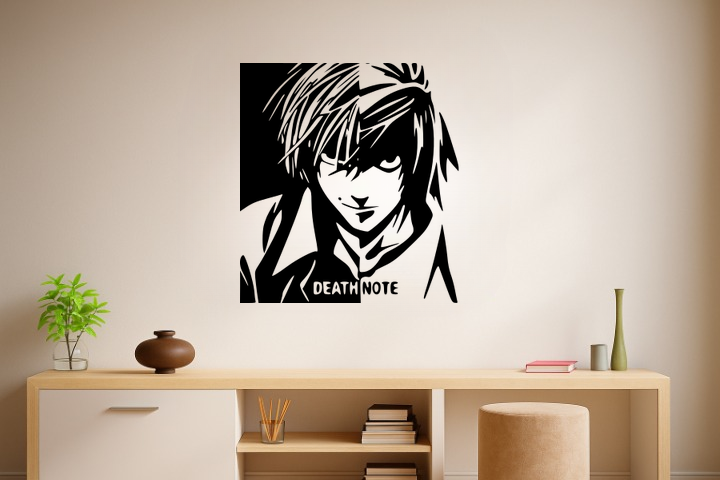 👤 Death Note Ls Face With A Magnifying Glass・ 3D File for 3D printing・Cults