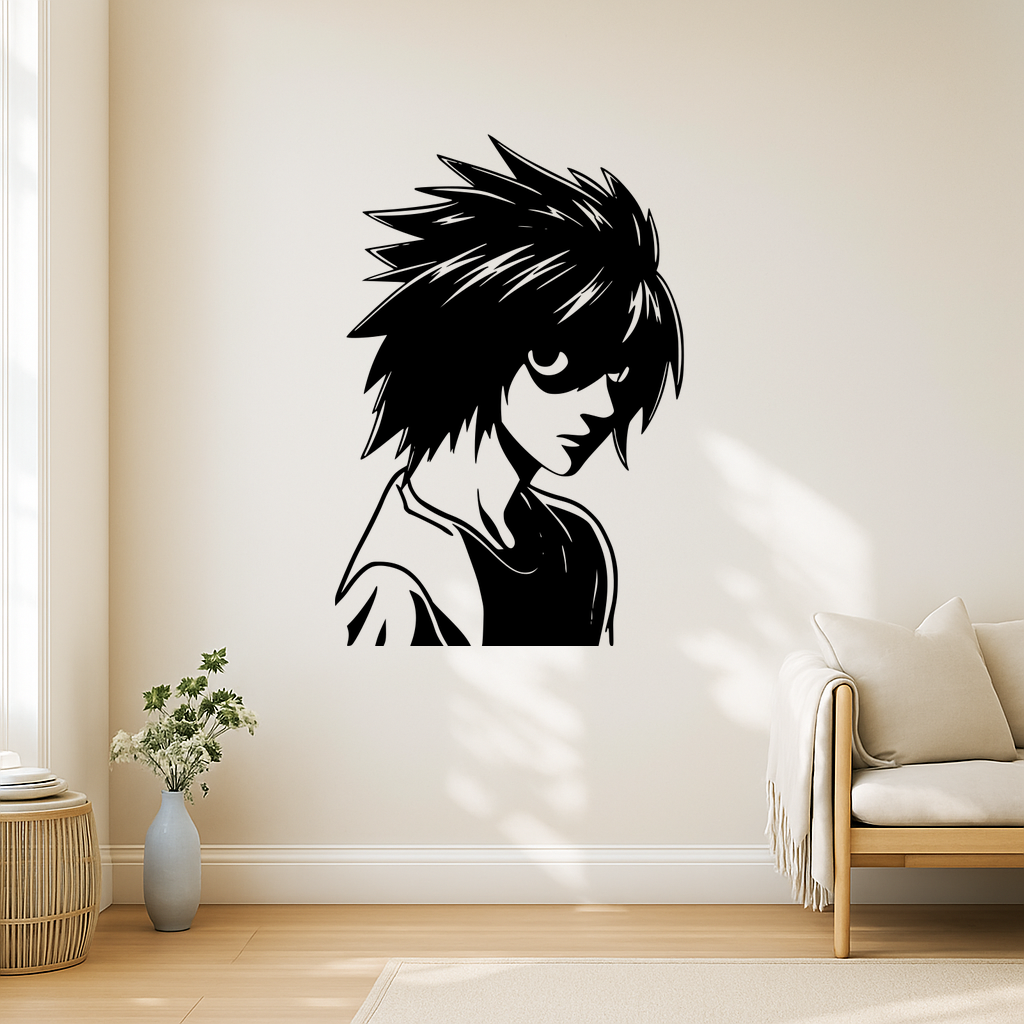 👤 Death Note Ls Face With A Magnifying Glass・ 3D ファイル（3Dプリント用）・Cults