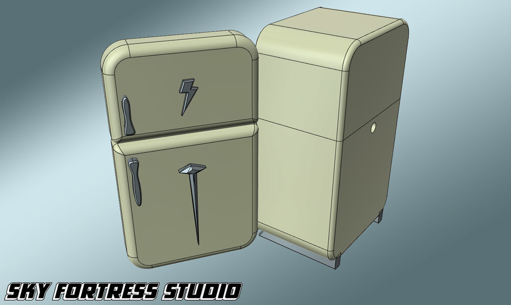 Free STL file Miniature retro fridge v2 🎲 ・3D print object to download ...