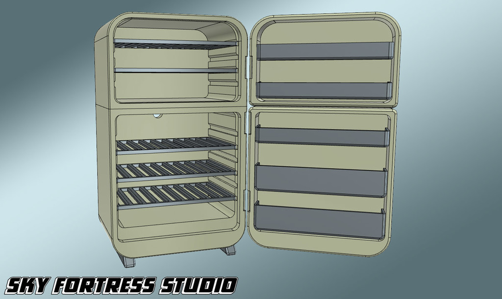 Free STL file Miniature retro fridge v2 🎲 ・3D print object to download ...