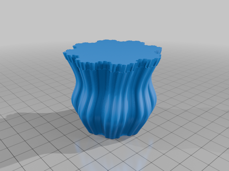 🟪 Spiral Koch square curve flowers・Free 3D File for ・Cults