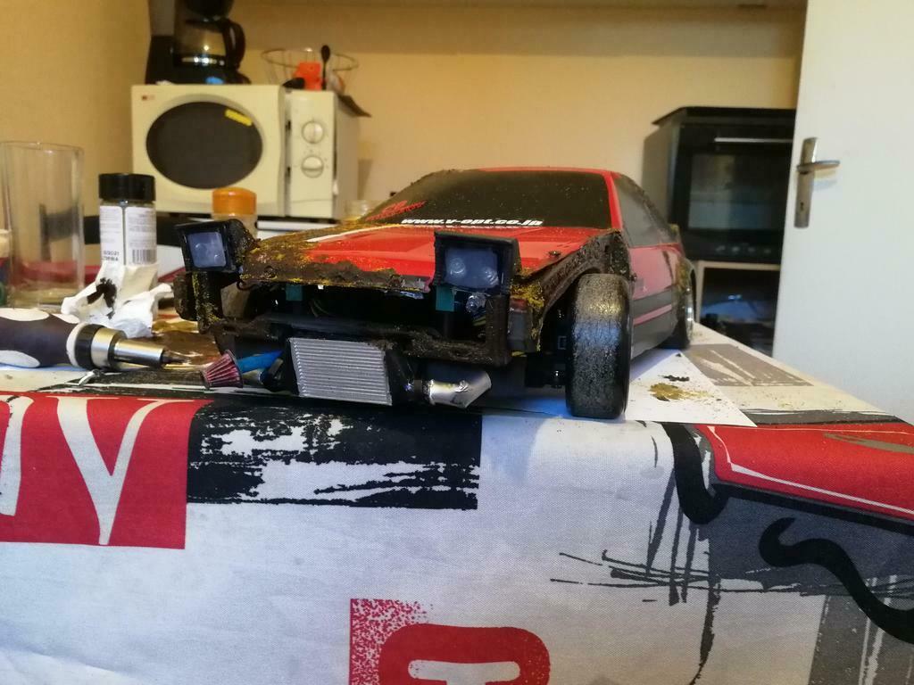 🚗 1/10 Toyota trueno ae86 RC inner body kit + dashboard + steering ...