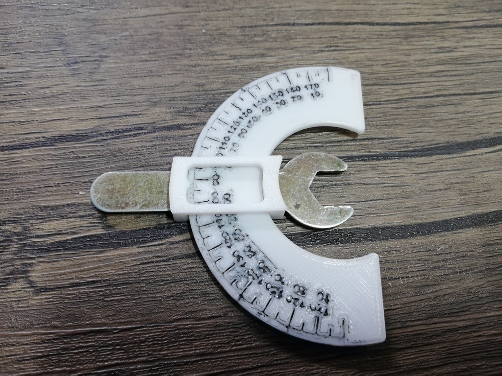 🔩 Eccentric Nut Wrench Protractor・Free 3D File for ・Cults