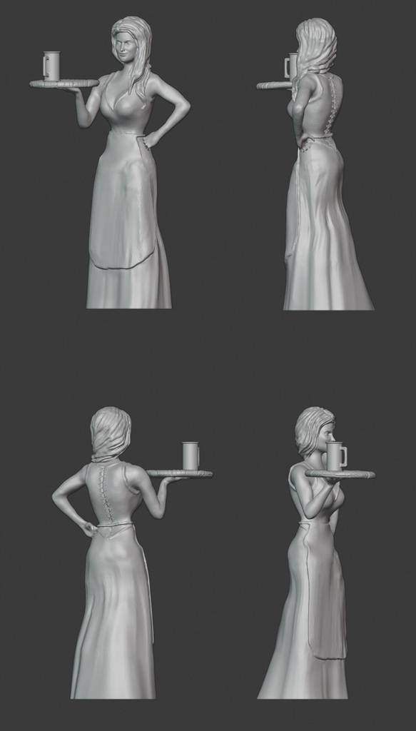 🎲 Villagers - Tavern Wench・Free 3D File for ・Cults