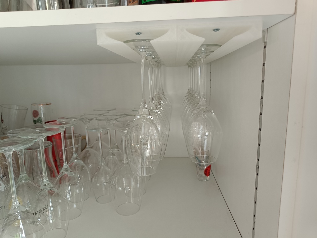 🍷 wine / beer glasses rack fits all・Free 3D File for ・Cults