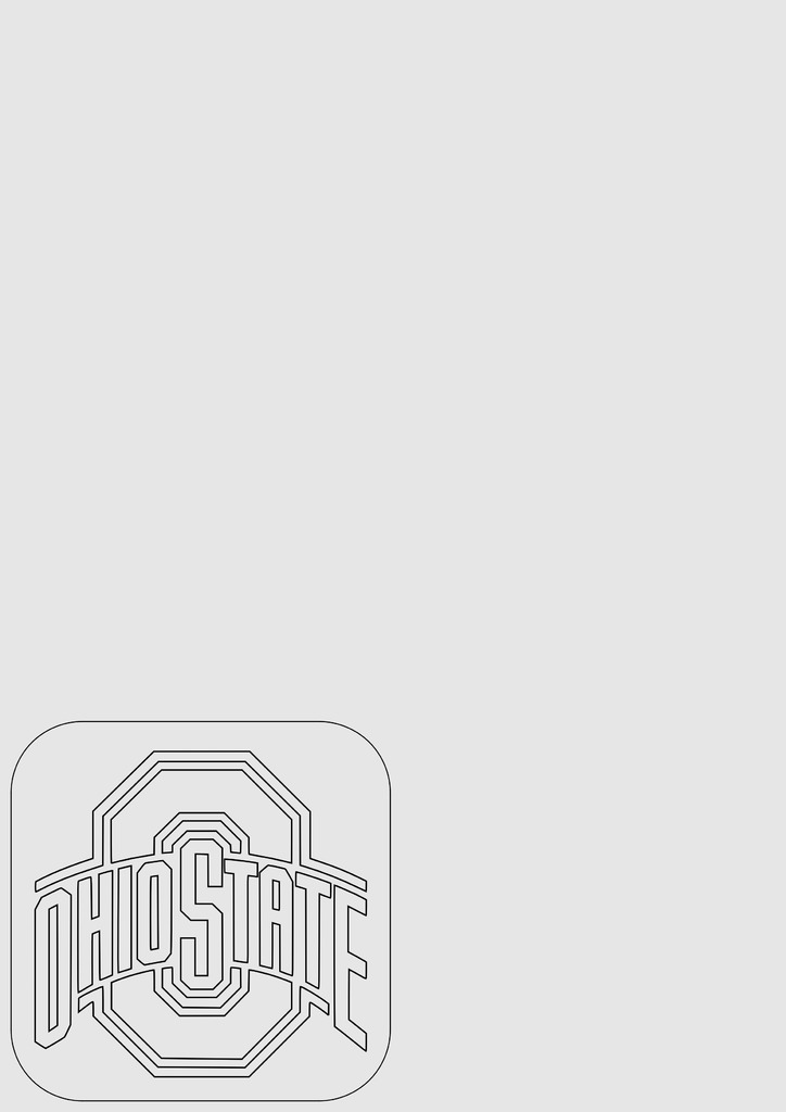 🖼️ Ohio State Logo Coaster・Free 3D File for ・Cults