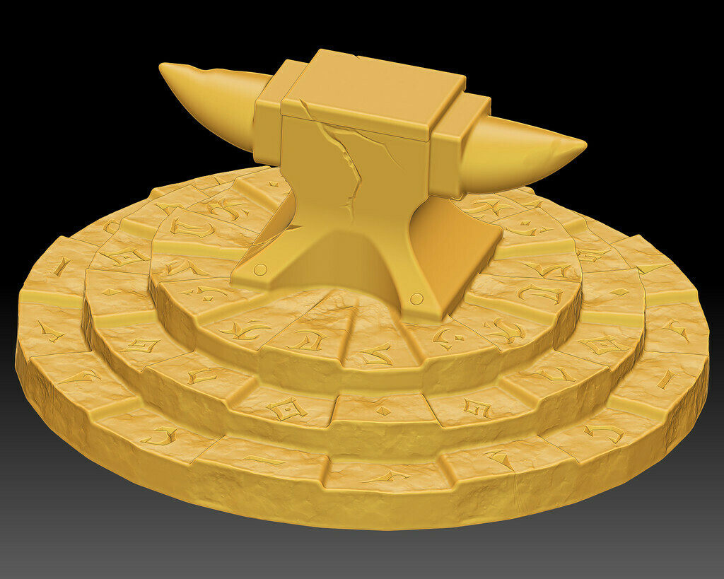 Free 3D file Anvil_Runic_Alter 🎭・3D printing model to download・Cults