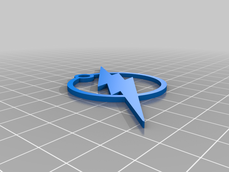 🗝️ FLASH LOGO KEYCHAIN・Free STL File for ・Cults