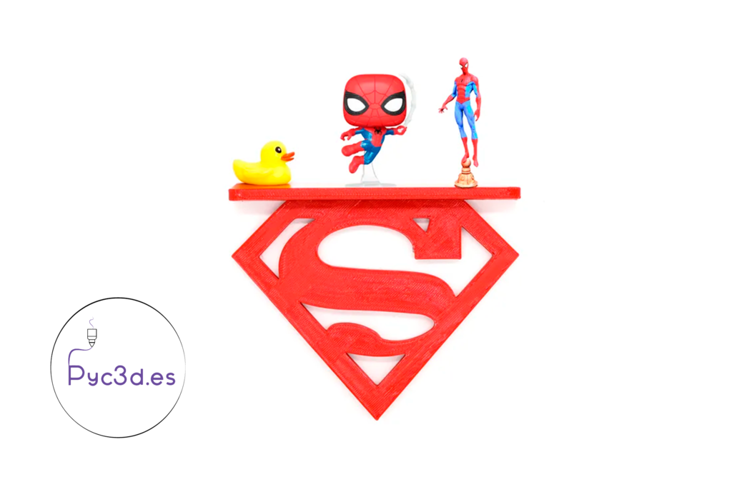 🦸‍♂️ SUPERMAN SHELF・Free STL File for ・Cults