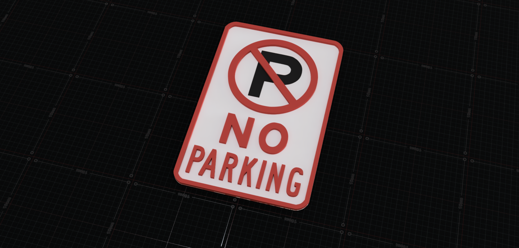 🅿️ No Parking Sign - International No Parking Symbol・Free 3D File for ...